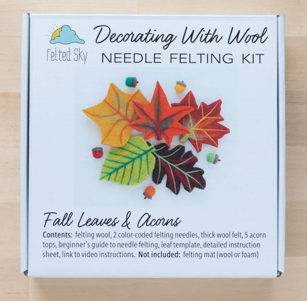 Fall Leaves & Acorns Needle Felting Kit – Quixotic Fibers